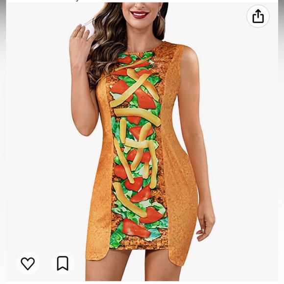 Spadehill | Dresses | Taco Dress Costume Just The Dress No Other Items ...